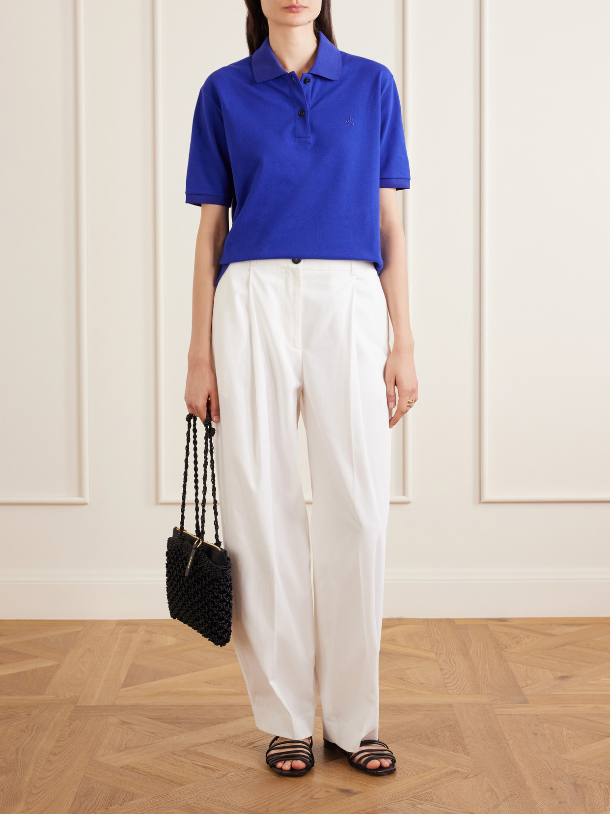 JIL SANDER Jil Sander Logo-Embroidered Cotton-Piqué Polo Shirt